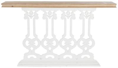 Traditional Natural and White Wood Console Table by Choice Furniture ...