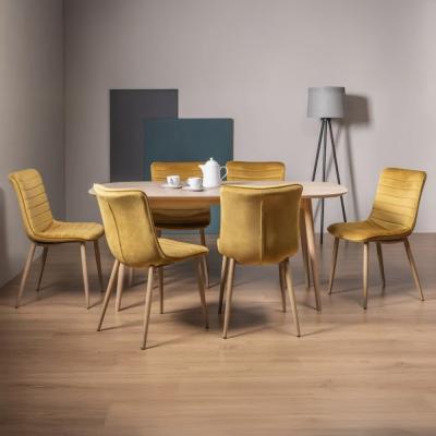 Bentley Designs Dansk Scandi Oak 6-8 Seater Extending Dining Table Set ...
