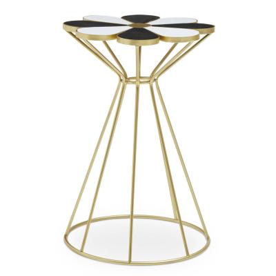 Jodi Black and White Flower End Table by Choice Furniture Superstore ...