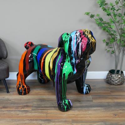 Multi Colour Resin Bulldog Statue by Choice Furniture Superstore ...