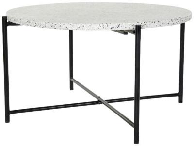 Bakerloo White Stone Round Coffee Table by Choice Furniture Superstore ...