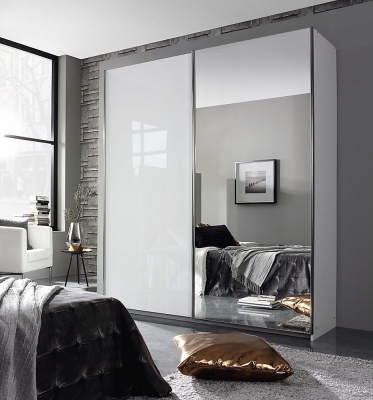 Rauch Essensa 181cm White 2 Door Mirror Sliding Wardrobe by Choice ...