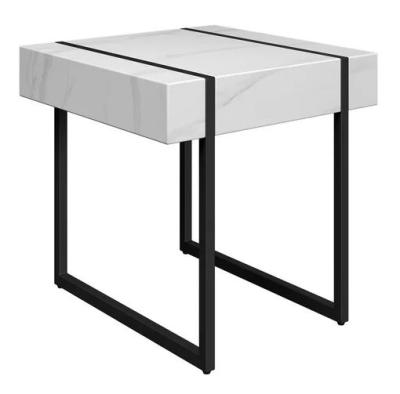 Montblanc White Marble Effect Side Table by Choice Furniture Superstore ...