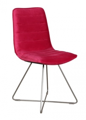 Carlton Contempo Bespoke Ivor Fabric with Metal Legs Dining Chair by ...
