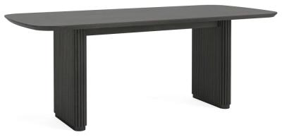 Lucas Black 8 Seater Fluted Dining Table by Choice Furniture Superstore ...