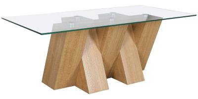 Newton Glass and Oak Effect Coffee Table by Choice Furniture Superstore ...