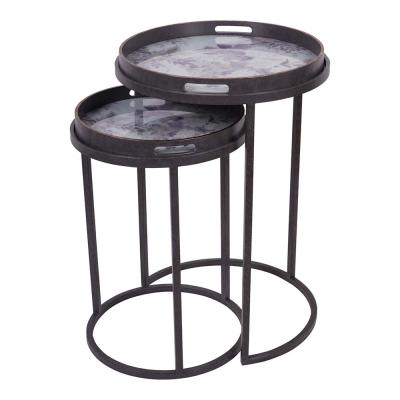 Libra Laura Ashley Linlithgow Round Side Tray Table - Set of 2 by ...