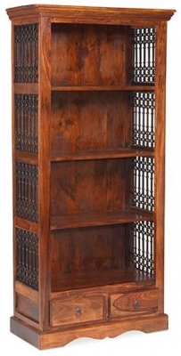 Jali Indian Sheesham 2 Drawer Bookcase by Choice Furniture Superstore ...