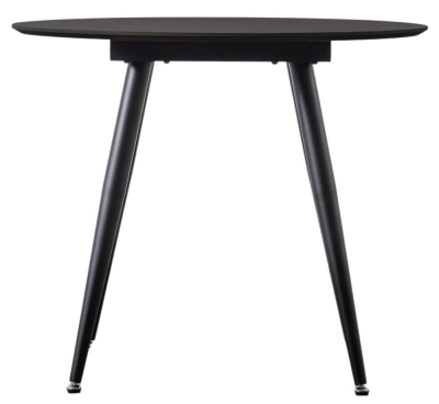 Astley Black Oak 90cm Round Dining Table by Choice Furniture Superstore ...