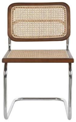 Set of 2 Vintage Natural and Dark Brown Rattan Dining Chair by Choice ...