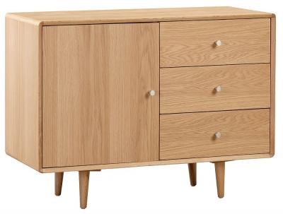 Jenson Oak 100cm Small 1 Door Sideboard by Choice Furniture Superstore ...