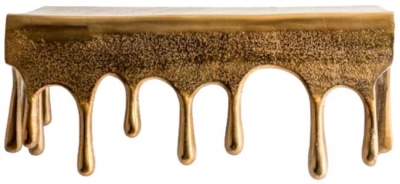 Dali Drip Gold Wall Shelf - Set of 2 by Choice Furniture Superstore ...