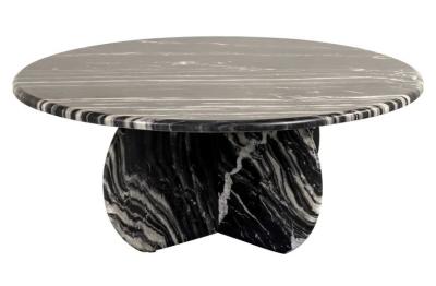 Bancroft Black Marble Round Coffee Table by Choice Furniture Superstore ...