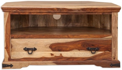 Thacket Sheesham Wood 100cm Corner TV Cabinet by Choice Furniture ...