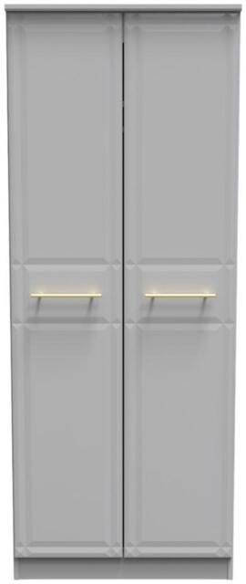 Faye Grey Ash 2 Door Plain Tall Wardrobe by Choice Furniture Superstore ...