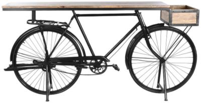 Shabby Black Metal Bicycle Console Table by Choice Furniture Superstore ...