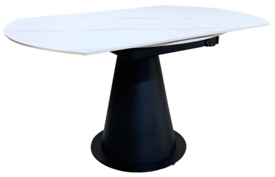 Sarsen White Ceramic 2-6 Seater Motion Extending Dining Table by Choice ...
