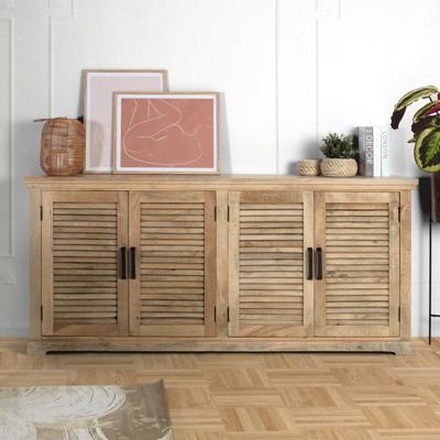 Jaylene Louvered Mango Wood Extra Large 4 Door Sideboard - 200cm by ...