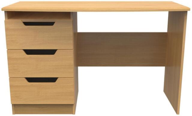 Bella Desk - 3 Drawer - Oak by Choice Furniture Superstore | ufurnish.com