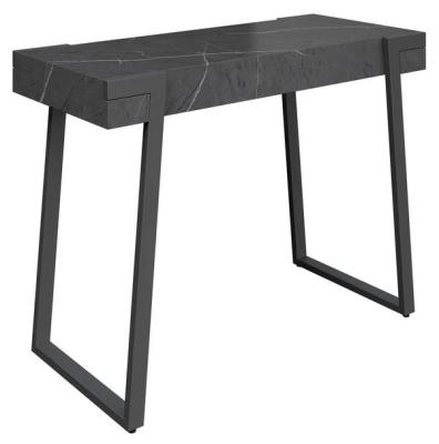 Alpina Dark Grey Marble Effect Console Table by Choice Furniture ...