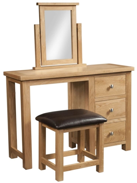 Appleby Oak 3 Drawer Single Dressing Table Set by Choice Furniture ...