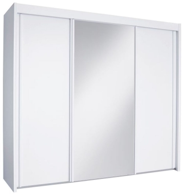 Rauch Imperial 225cm Silk Grey 3 Door Mirror Sliding Wardrobe by Choice ...