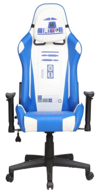 Disney R2D2 Hero Blue and White Faux Leather Gaming Chair by Choice ...