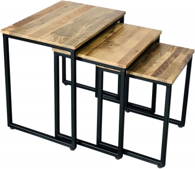 Ravi Mango Wood Nest of 3 Tables by Choice Furniture Superstore ...