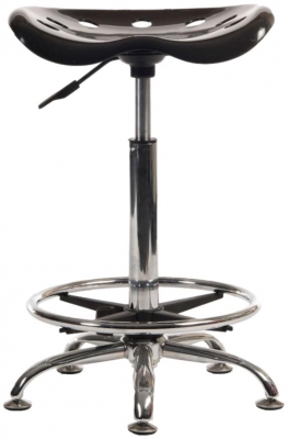 Teknik Tek Polished Steel Stool - Comes in Black and Silver by Choice ...