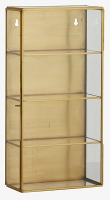 NORDAL Ada Gold Metal Small Wall Display Cabinet by Choice Furniture ...