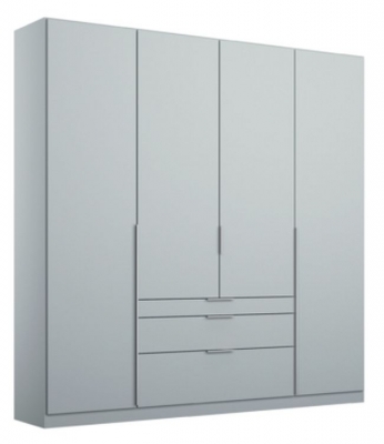Rauch Alabama 181cm Silk Grey 4 Door Wardrobe with Drawers by Choice ...
