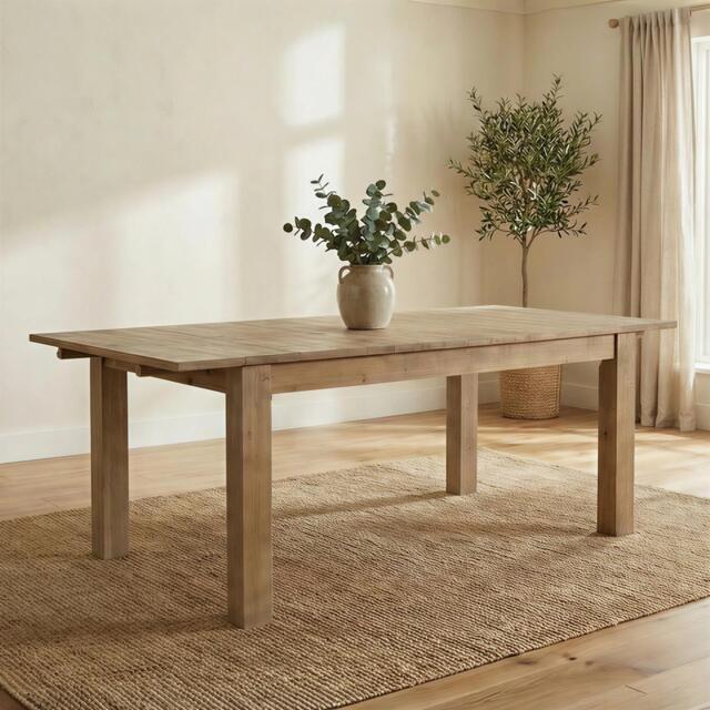 Langley Extending Dining Table - 4-6 Seater - 140cm-180cm - Reclaimed ...