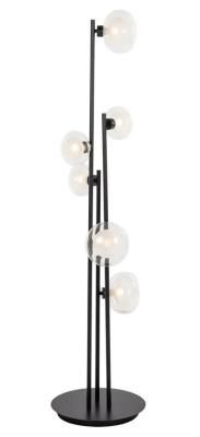 Luva Glass and Black Metal Floor Lamp by Choice Furniture Superstore ...