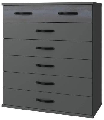 IN STOCK Duo2 Graphite 5+2 Drawer Chest by Choice Furniture Superstore ...