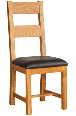 2 x Somer Oak Ladder Back Dining Chair by Choice Furniture Superstore ...