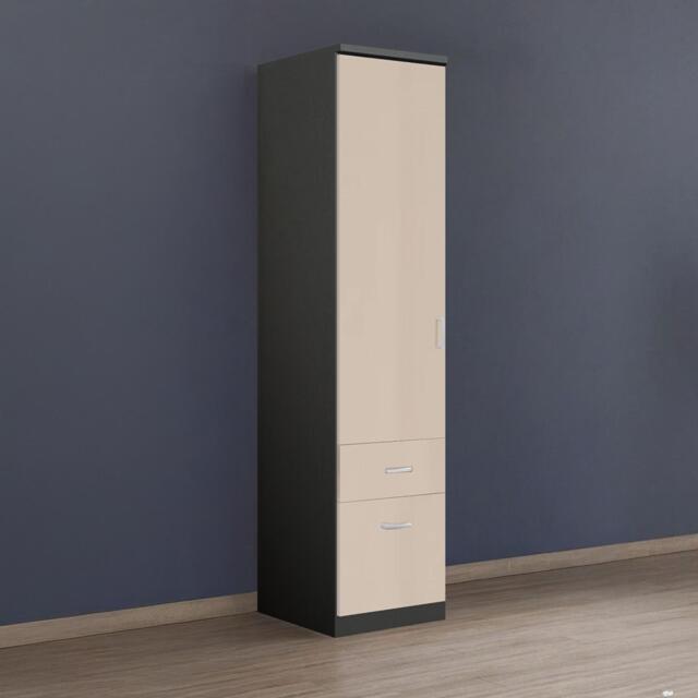 Rauch Celle Matt 47cm 1 LH Door Wardrobe with Drawer - Metallic Dark ...