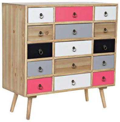 Multi Coloured Wood Multi Drawer Chest by Choice Furniture Superstore ...