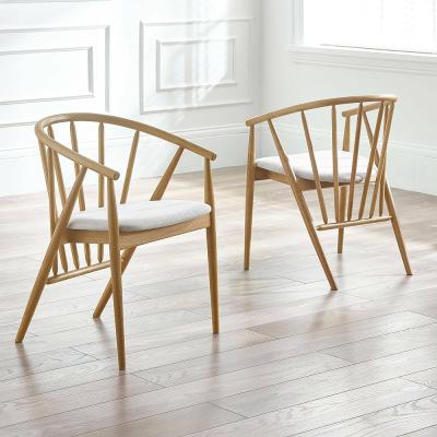 2 x Rory Oak Curved Back Dining Chair by Choice Furniture Superstore ...
