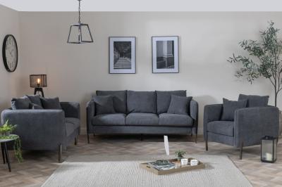 Belgrave Dark Grey Fabric Sofa Set by Choice Furniture Superstore ...