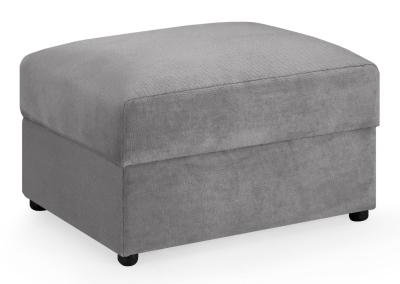 Mirabel Grey Fabric Footstool by Choice Furniture Superstore | ufurnish.com