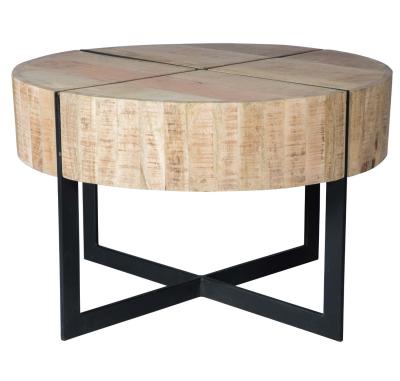 Reclaimed Natural Wood Round Coffee Table by Choice Furniture ...