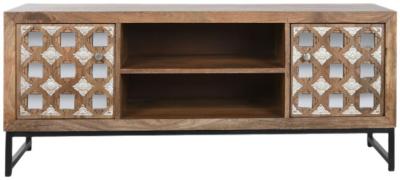 Oakley Mango Wood and Mirrored 130cm TV Unit by Choice Furniture ...