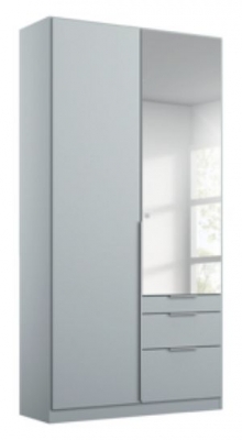 Rauch Alabama 91cm Silk Grey 2 Door Combi Wardrobe by Choice Furniture ...