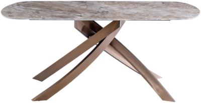 Fendi Brown Marble 6 Seater Dining Table by Choice Furniture Superstore ...