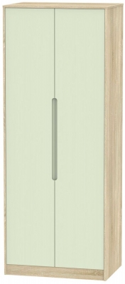Monaco Mussel and Oak Effect 2 Door Plain Tall Wardrobe by Choice ...