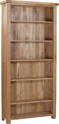 Kent Oak Tall Wide Bookcase by Choice Furniture Superstore | ufurnish.com