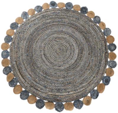 Nainital Multi Coloured Jute Round Rug - 200cm x 200cm by Choice ...