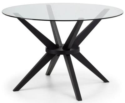 Clearance - Hayden Glass 4 Seater Round Dining Table - FSS15887 by ...