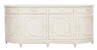 French Style Corley Ivory Curved 4 Door Extra Large Sideboard by Choice Furniture Superstore ...