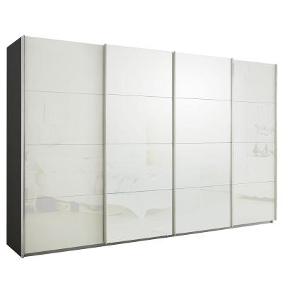 Rauch Syncrono 361cm 4 Door Glass Sliding Wardrobe - Metallic Dark Grey ...